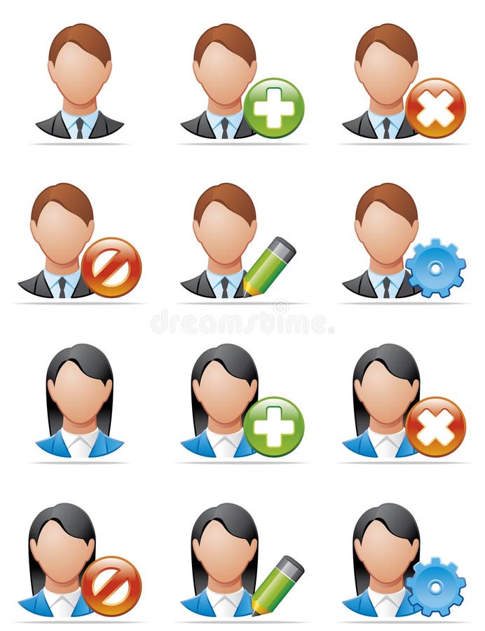 User icons stock vector. Illustration of process, woman - 8933879