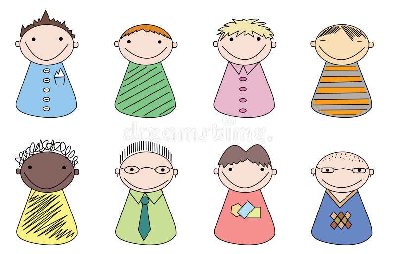 User icons. Boys. stock vector. Illustration of human - 10608927