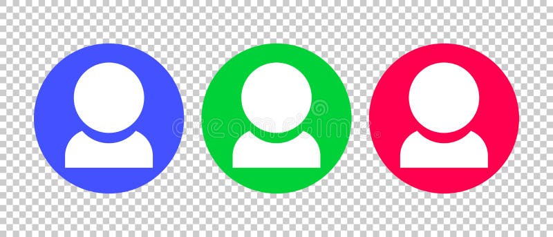 Colorful User Icon Set. Flat Design Vector. Stock Vector - Illustration ...