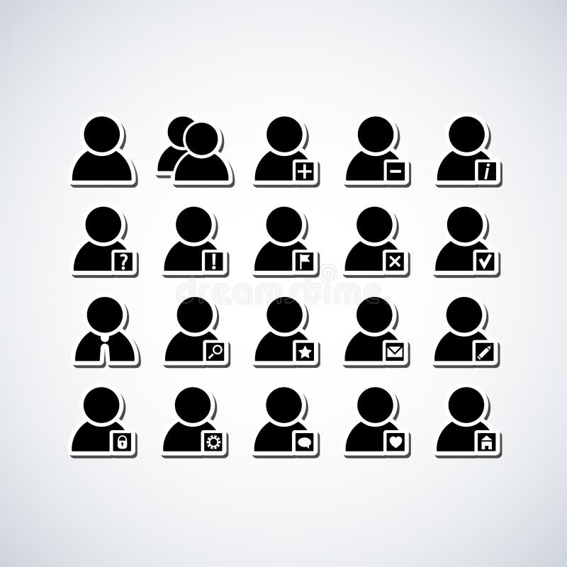 User icons set stock vector. Illustration of menu, application - 27123558