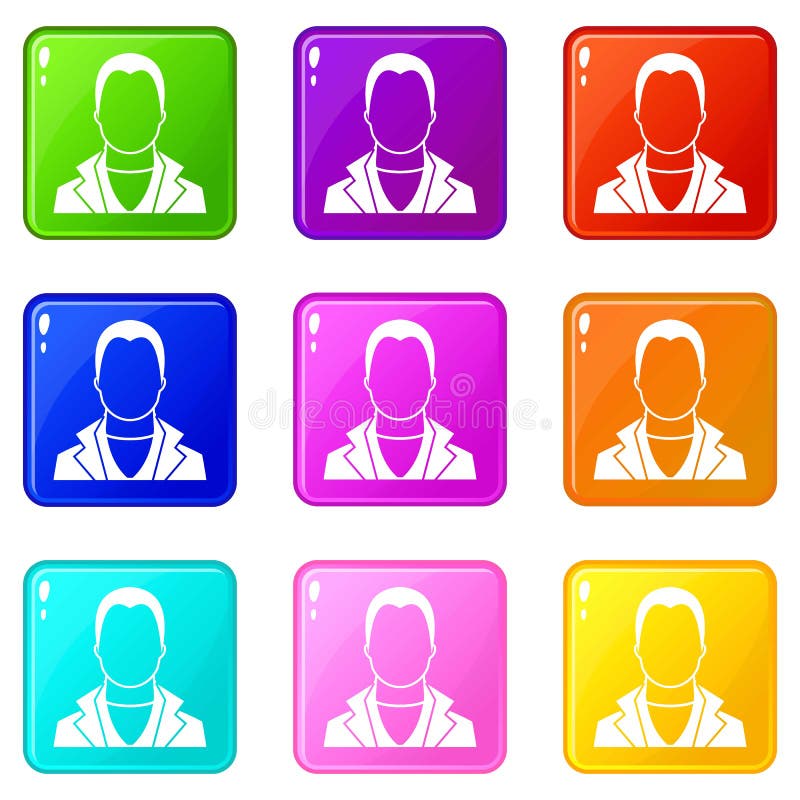 User icons 9 set stock vector. Illustration of business - 96080753