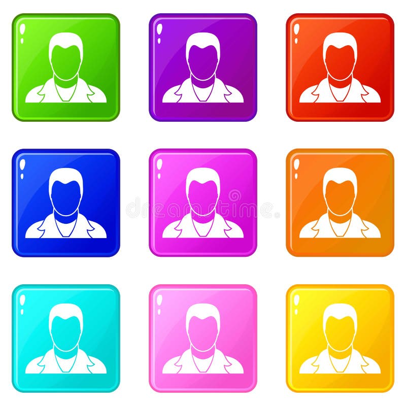 User icons 9 set stock vector. Illustration of member - 96080929