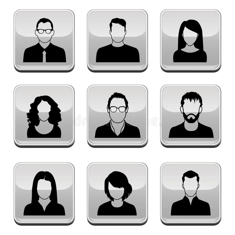 User icons. stock vector. Illustration of manager, message - 45363002