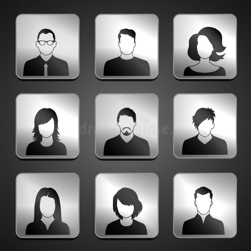 User icons stock vector. Illustration of agent, office - 45363896