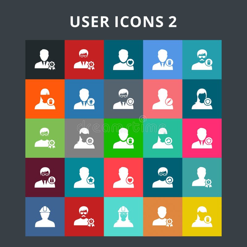 User Icons stock vector. Illustration of aged, rejoinder - 120543720
