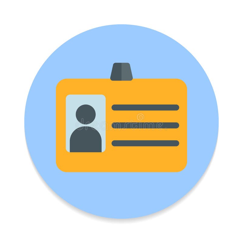 User Id Badge Line Icon, Outline Vector Sign, Linear Style Pictogram ...