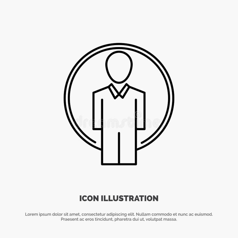 User, Id, Login, Image Line Icon Vector Stock Vector - Illustration of ...