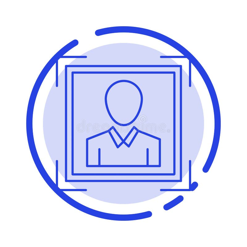 User, User ID, Id, Profile Image Blue Dotted Line Line Icon Stock ...