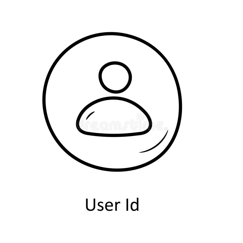 User ID Solid Fill Outline Icon Design Illustration. Media Control ...
