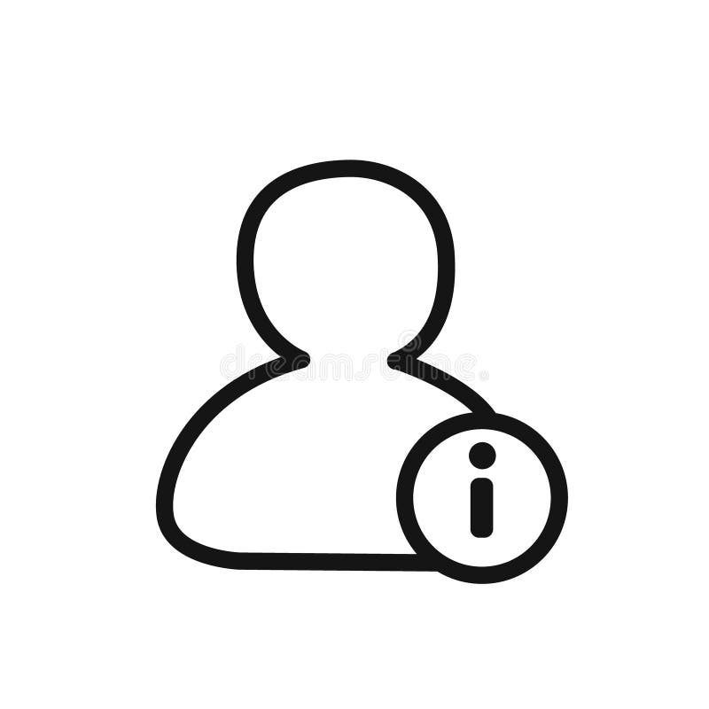 User Information Icon Linear Vector Graphics Sign Stock Illustration ...