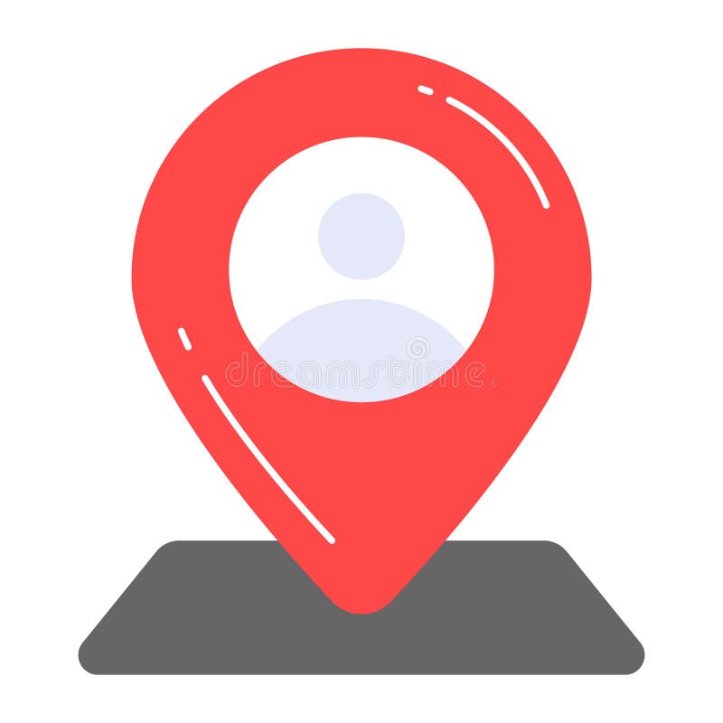 User Inside Map Pointer Denoting Concept of User Location Vector Stock ...