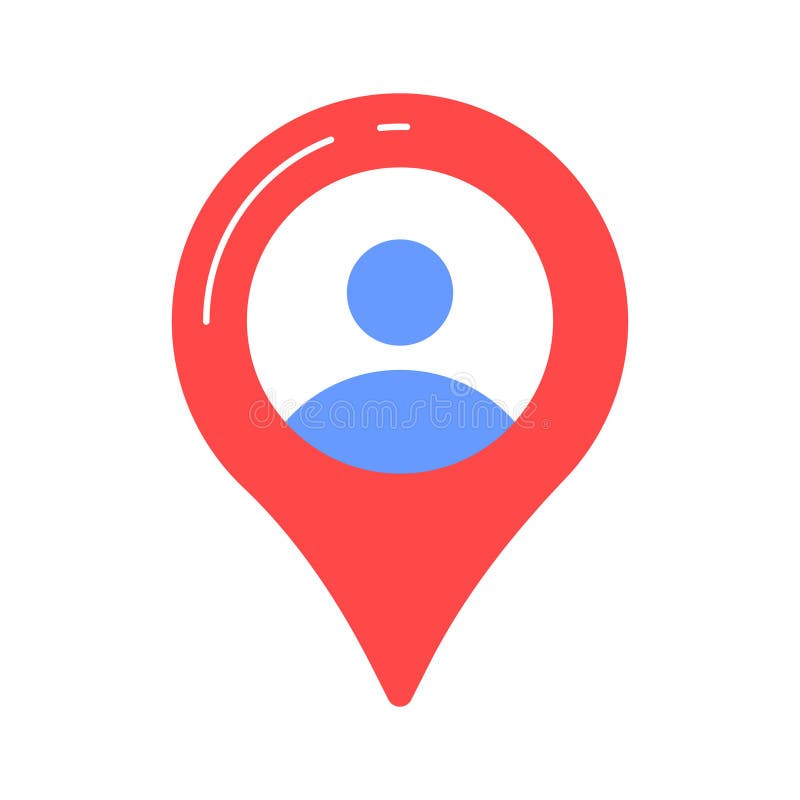 User Inside Map Pointer Denoting Concept of User Location Vector Stock ...
