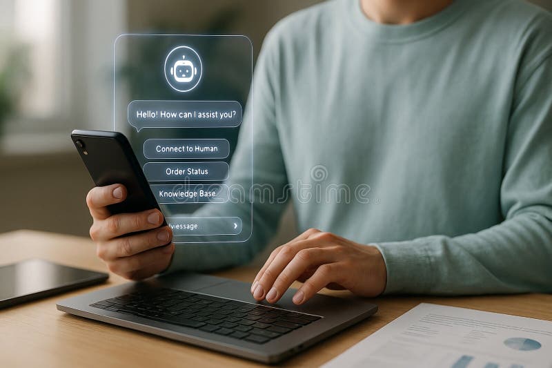 Chatbot Assistant Support for Human Created with Generative AI ...