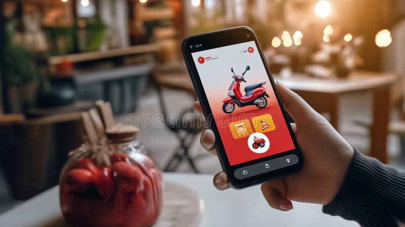 A User Interacting with an Intuitive App Interface for Quick and Stock ...