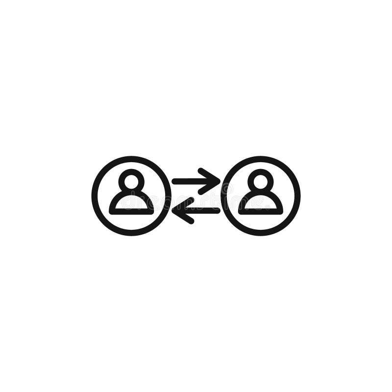 User Interaction Logo Sign Vector Outline Stock Illustration ...