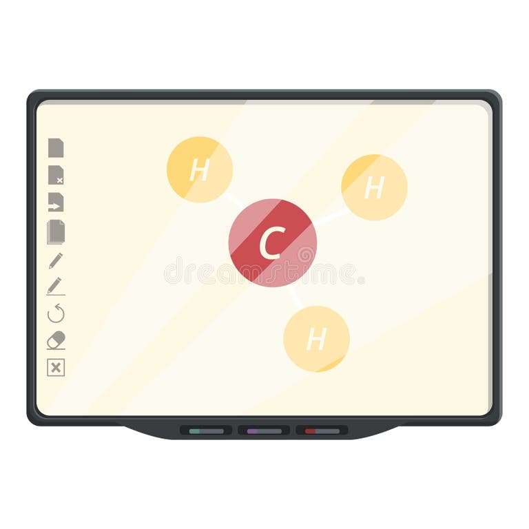 User Interactive Board Icon Cartoon . Smart Digital Stock Illustration ...