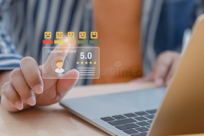 Customer Satisfaction Digital Review System. User Rates Service Using ...