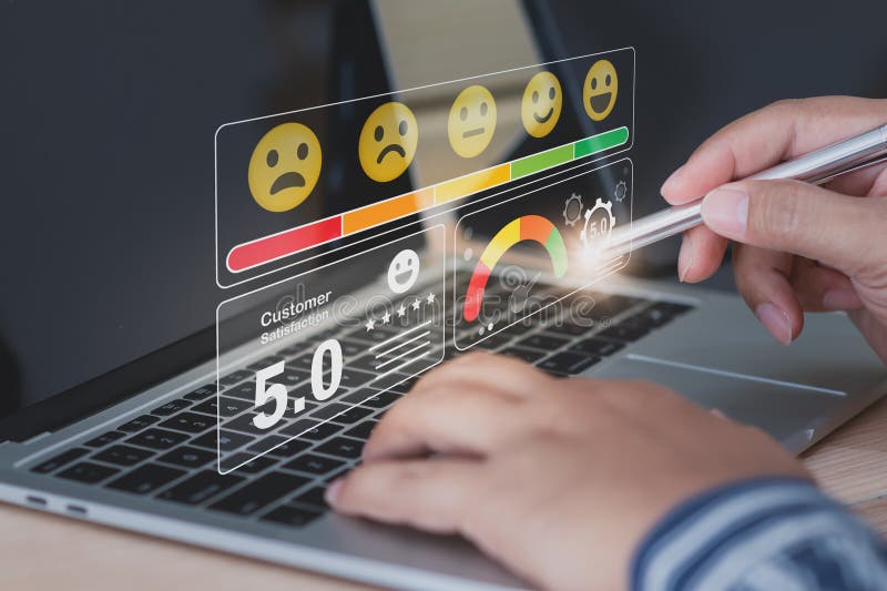 Customer Satisfaction Digital Review System. User Rates Service Using ...