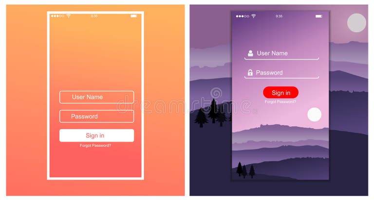 User Interface, Application Template Design for Mobile Phone Stock ...