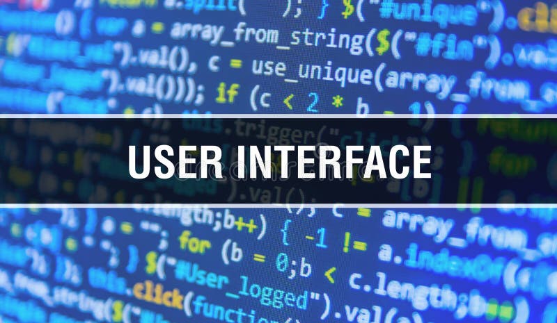 User Interface With Binary Code Digital Technology Background Abstract Background With Program