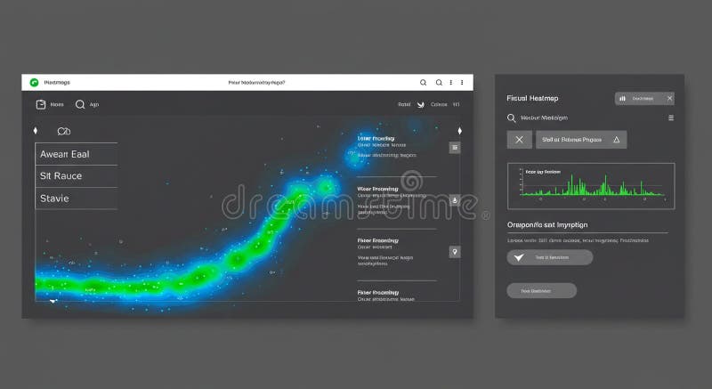 User Interface Design for an AI-generated Heatmap Visualization Tool. the Main Panel Stock ...