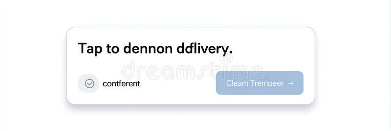 User Interface Mockup for Confirming Delivery with a Clean Layout ...