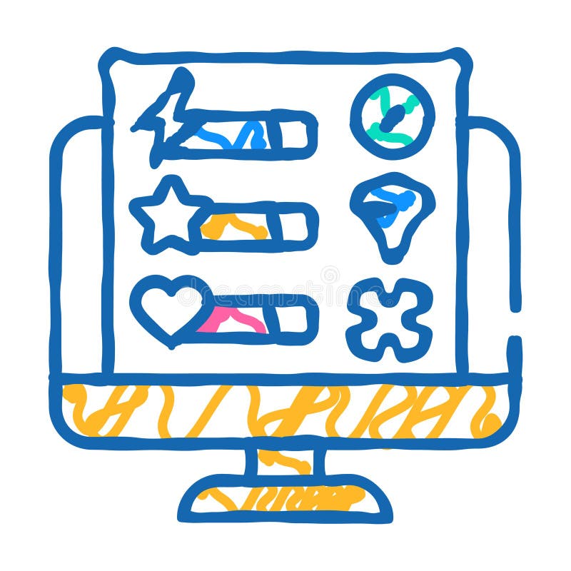 User Interface Design Game Development Icon Doodle Illustration Stock ... User Interface Design Game Development Icon Doodle Illustration Stock ...