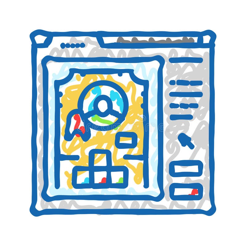 User Interface Design Game Icon Doodle Illustration Stock Illustration ...