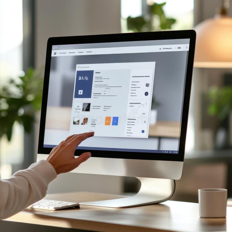 User Interface Design for an Online Platform Stock Illustration ...