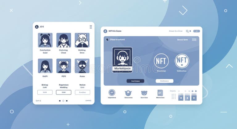 User Interface Design Showcasing a Digital Platform for NFT Creation ...