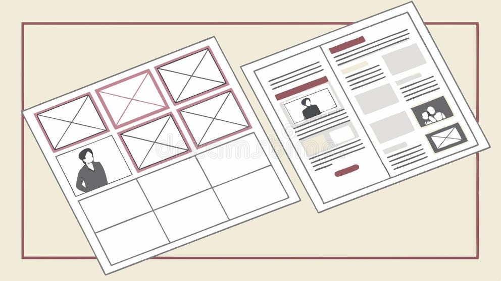 User Interface Design Wireframes, UX,UI Concept, Vector Design Generative AI Stock Vector ...