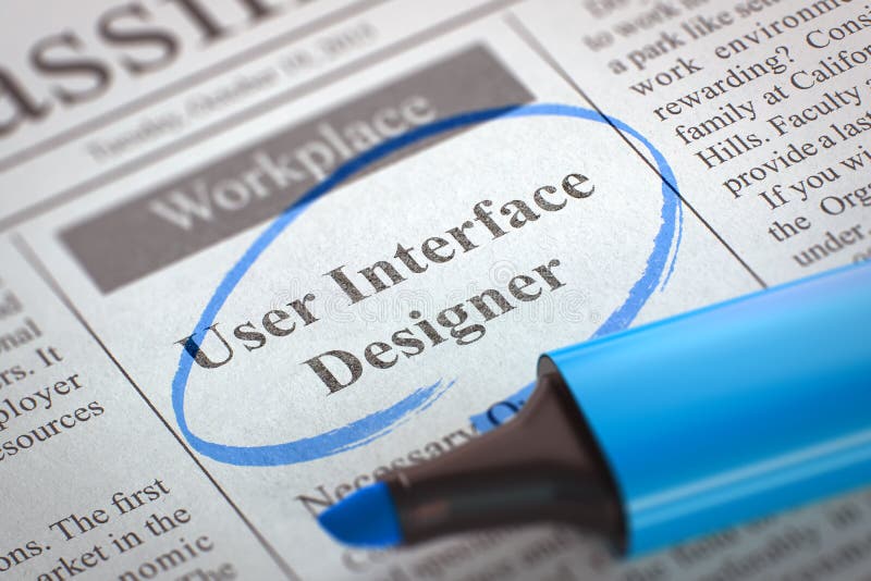 User Interface Designer Join Our Team. 3D. Stock Photo - Image of ...