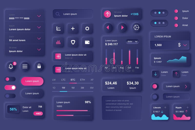User Interface Elements for Finance Mobile App. Financial Analytics ...