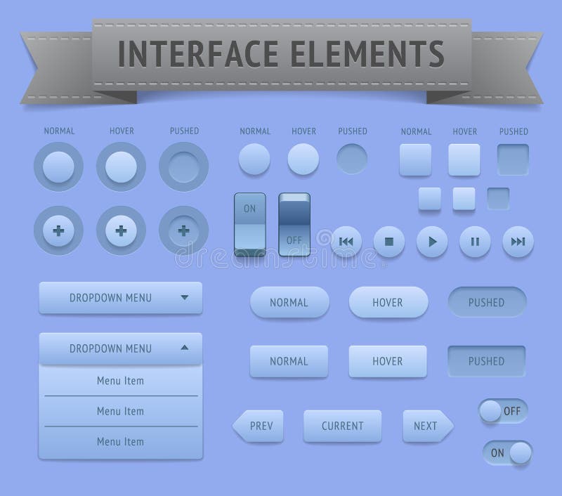 User interface elements stock vector. Illustration of eps10 - 31583300