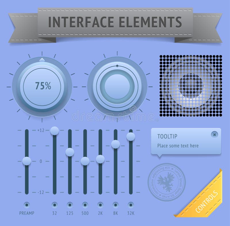 User interface elements stock vector. Illustration of eps10 - 31583300