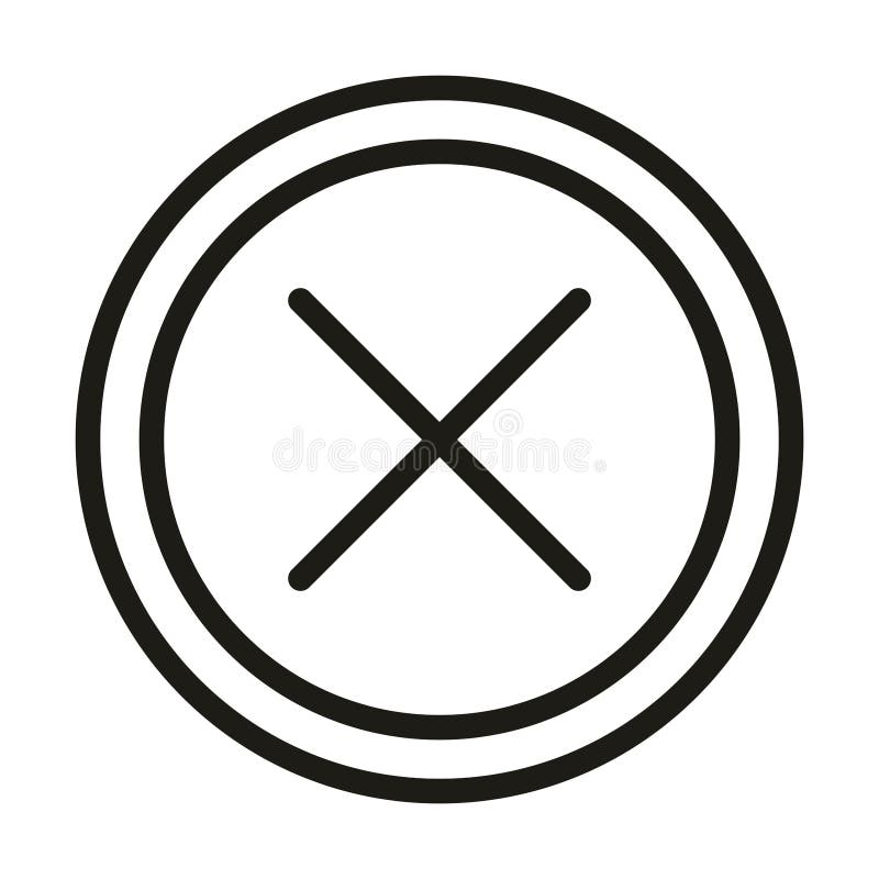 User Interface Error Operating System Button Linear Style Stock Vector ...