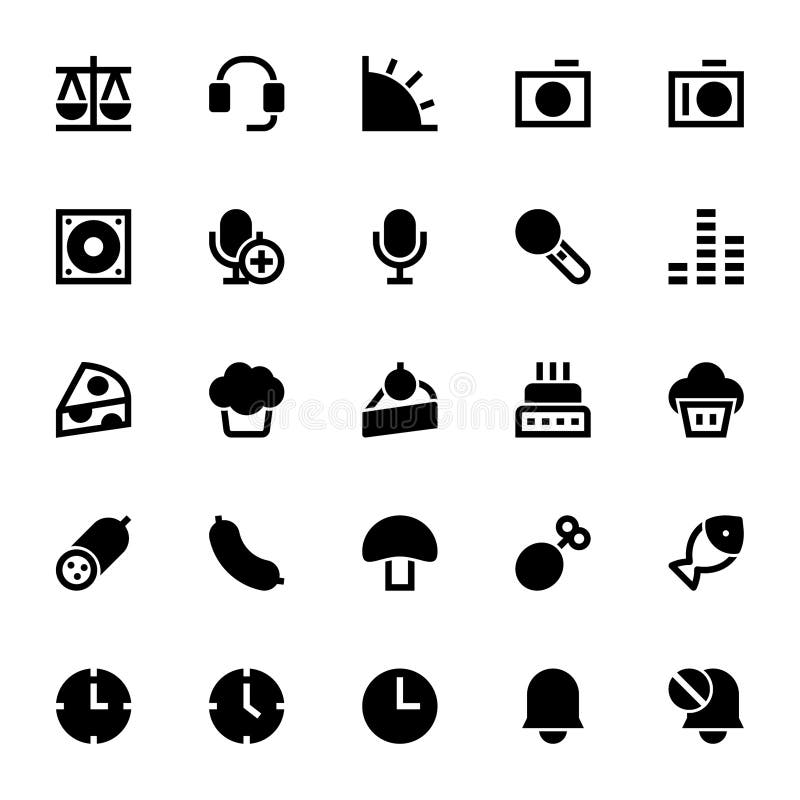 User Interface - 25 Icons Image. Stock Vector - Illustration of ...