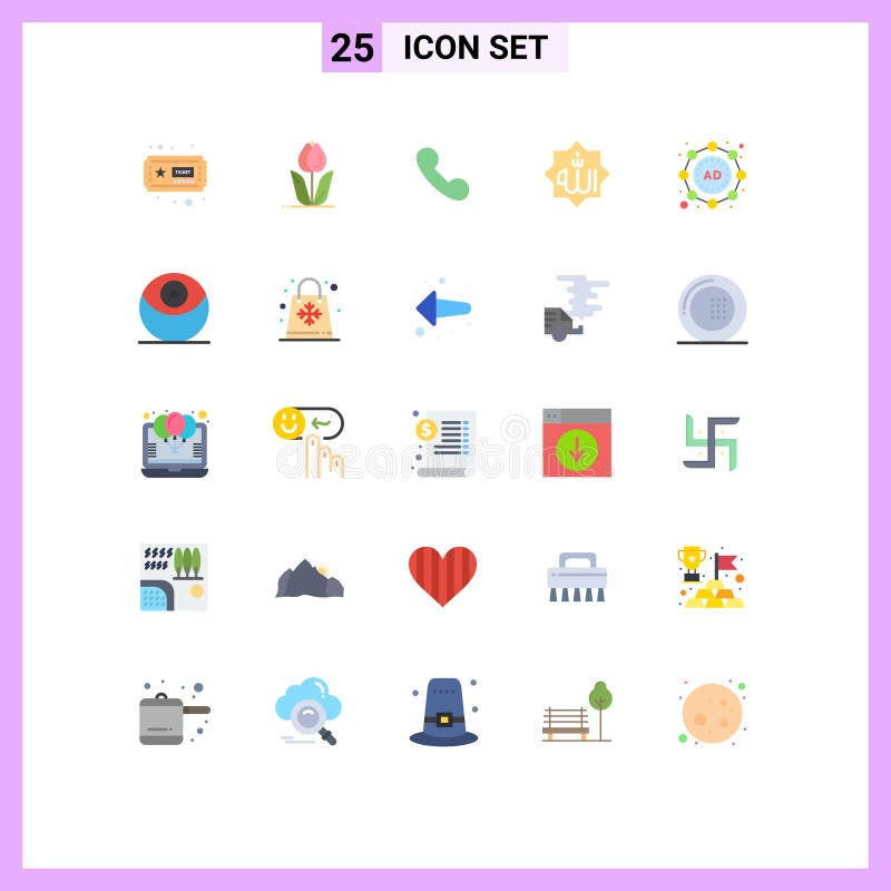 25 User Interface Flat Color Pack of Modern Signs and Symbols of Ad ...