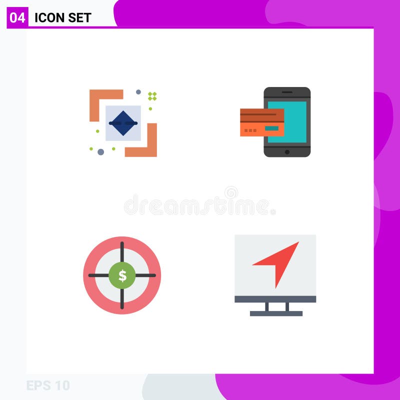 4 User Interface Flat Icon Pack of Modern Signs and Symbols of ...
