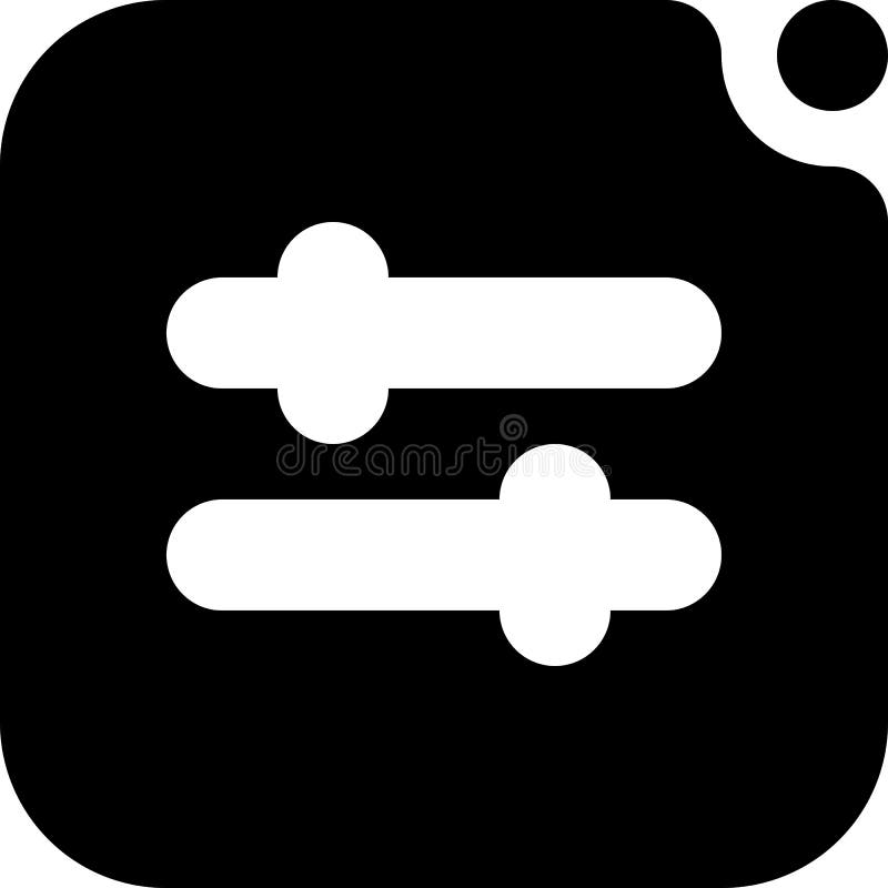Adjust Glyph Style Icon Design Symbol and Illustration Vector Stock ...