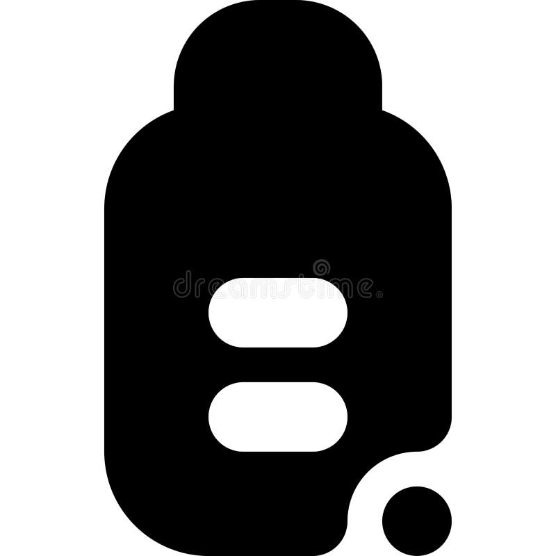 Battery Glyph Style Icon Design Symbol and Illustration Vector Stock ...