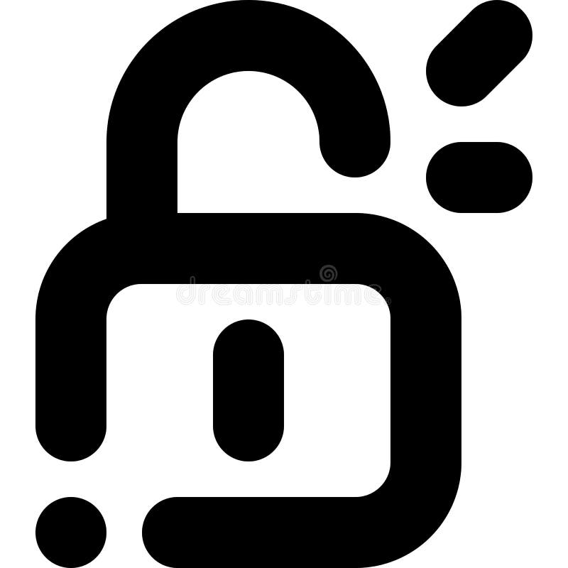 Unlock Outline Style Icon Design Symbol and Illustration Vector Stock ...