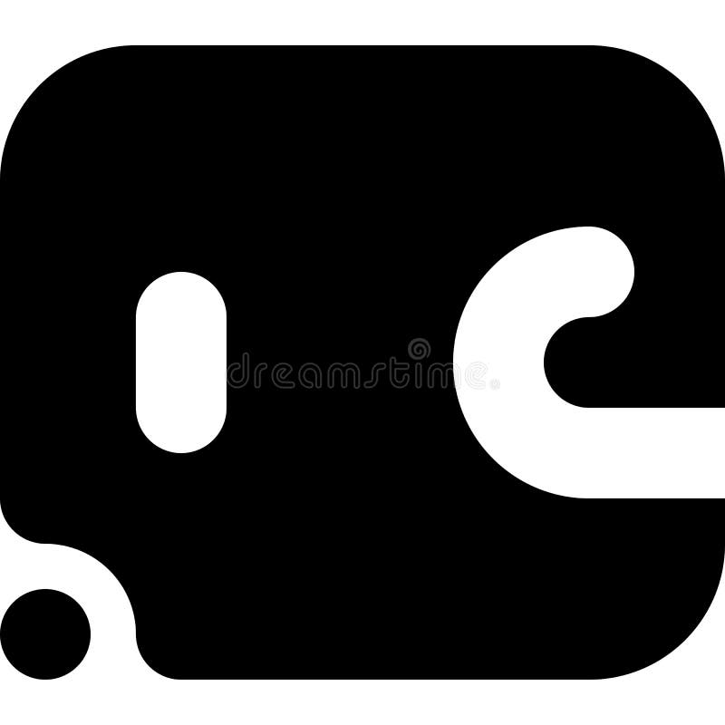 Wallet Glyph Style Icon Design Symbol and Illustration Vector Stock ...