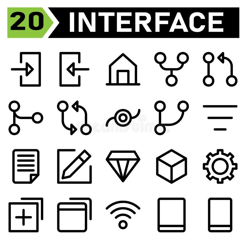 User Interface Icon Set Include Log, in, Account, Access, Enter, User ...