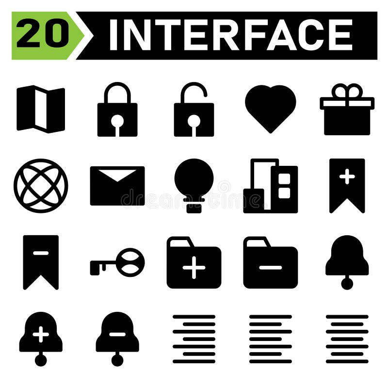 User Interface Icon Set Include Map, Location, Guide, Direction, User ... User Interface Icon Set Include Map, Location, Guide, Direction, User ...