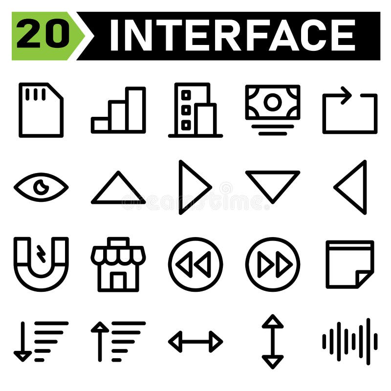 User Interface Icon Set Include Memory, Card, Chip, User Interface, Chart, Bar, Graph, Analysts ...