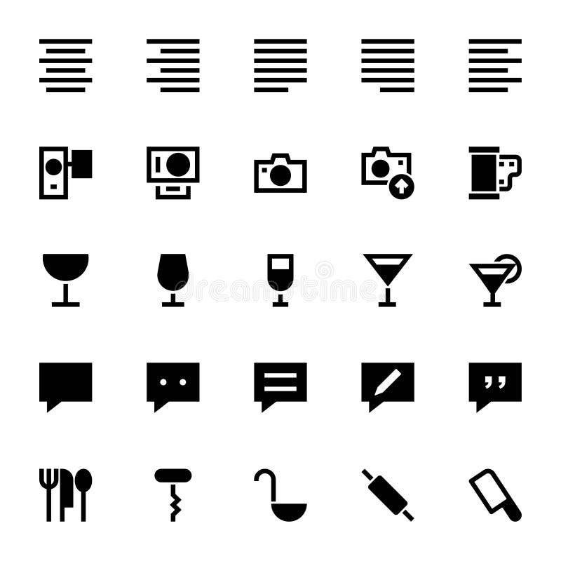 User Interface - 25 Icons Image. Stock Vector - Illustration of kitchen ...