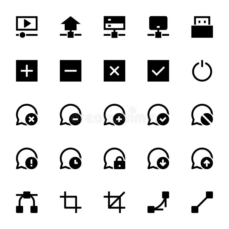 User Interface - 25 Icons Image. Stock Vector - Illustration of icon ...