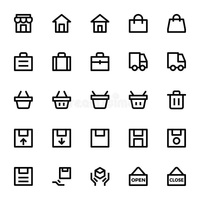 User Interface - 25 Icons Image. Stock Vector - Illustration of sale ...