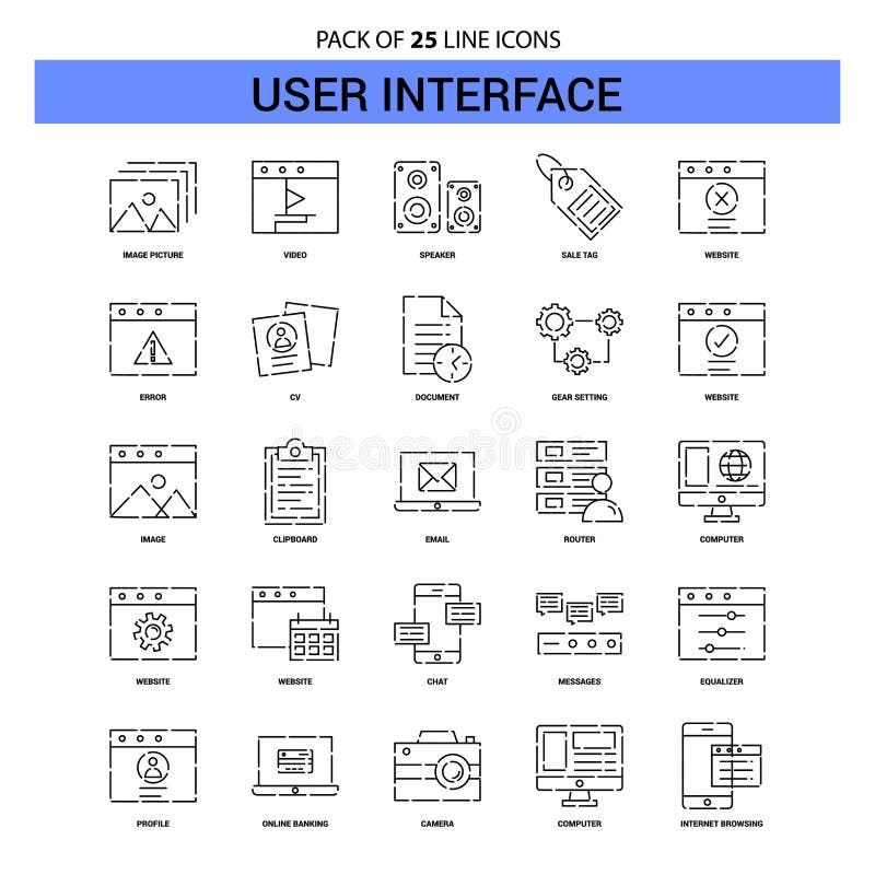 16 Interface Line Icon Set of Modern Symbols on Food, Up, Kitchen ...